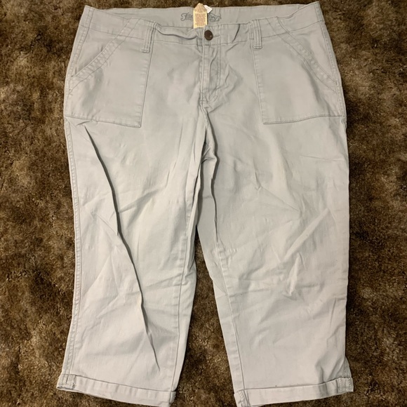 Faded Glory | Pants & Jumpsuits | Faded Glory Gray Capris 8 | Poshmark